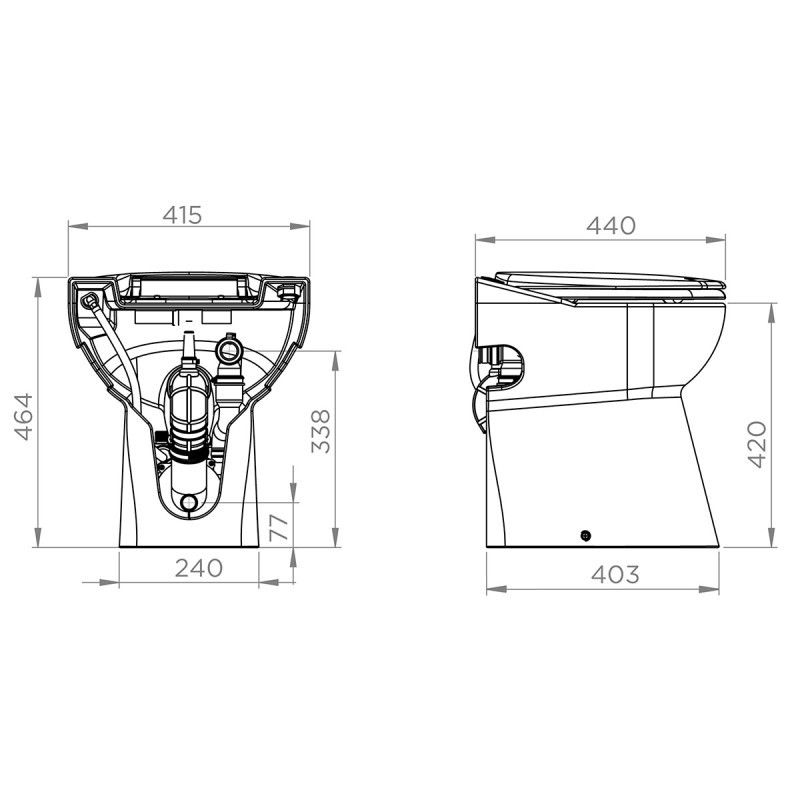 WC con Trituratore SFA SANITRIT SANICOMPACT C43 - GroupSumi | GroupSumi