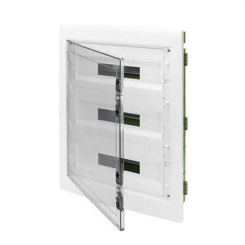 GEWISS Flush-Mounted Distribution Board 54 Modules Smoked Door ...