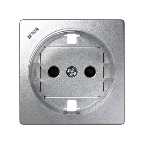 Simon 73 Loft Aluminium Schuko Socket Cover with Safety Device SIMON ...