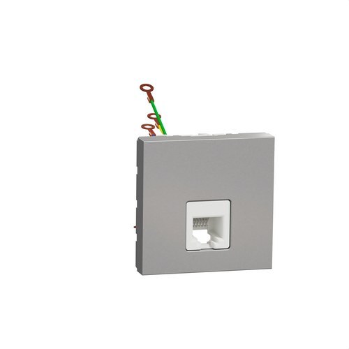 Tomada 2 Módulos RJ12 Alumínio New Unica - Schneider Electric SCHNEIDER ...