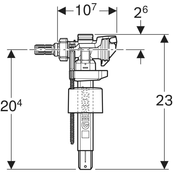 Geberit Series 383 Side Feed Mechanism GEBERIT - GroupSumi | GroupSumi