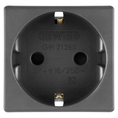 GEWISS Spanish Socket Outlet 2P+T 16A 2 Modules Black - GroupSumi ...