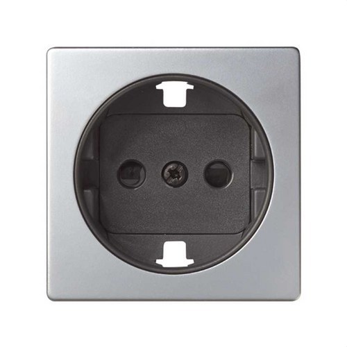 Simon 82 Aluminium Schuko Socket Cover with Safety Device SIMON ...