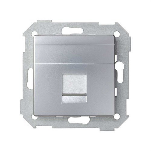 SIMON Flat Voice/Data Plate 1 RJ45 AMP® Connector Aluminium - GroupSumi ...