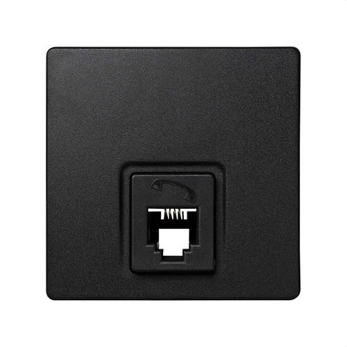 SIMON Telephone Socket 4 RJ11 Contacts Graphite Simon 73 Loft - GroupSumi | GroupSumi