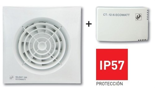 Extractor baño SILENT-100 CZ Design 12VDC ECOWATT SOLER & PALAU ...