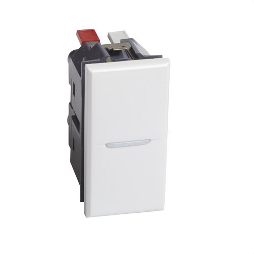 Interrupteur axial lumineux 1 module blanc BTICINO Axolute - GroupSumi ...