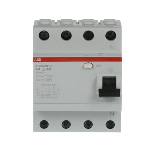 Disjoncteur différentiel 4P 25A 300mA Classe AC ABB - GroupSumi | GroupSumi
