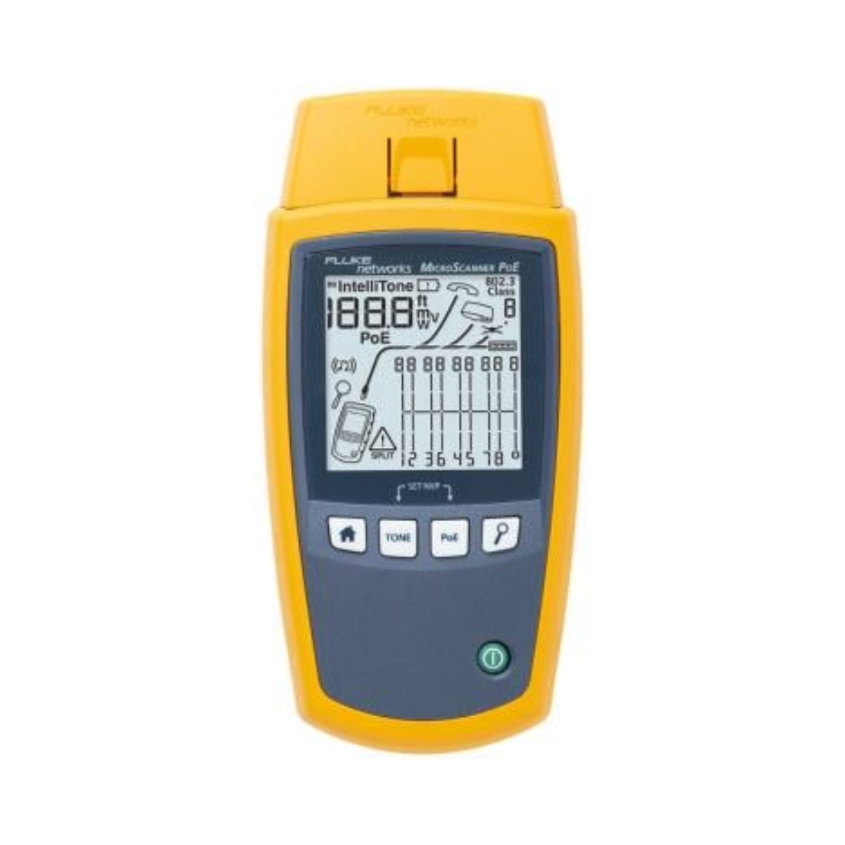 Kit vérificateur de câblage Ethernet Industriel MicroScanner PoE Fluke ...