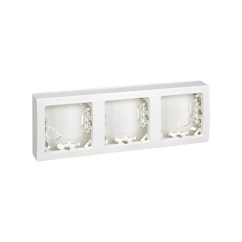 SIMON 73 Loft White Frame with Base for 3 Horizontal Elements ...
