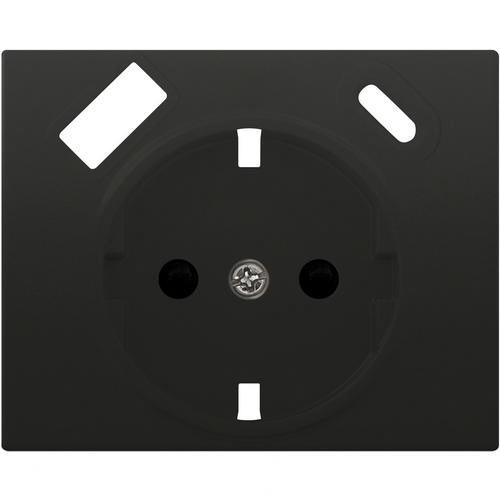 BJC Schuko Socket Base Cover Dual USB Anthracite Cosso Mega - GroupSumi | GroupSumi