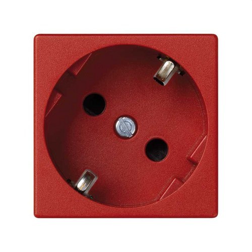 SIMON Schuko Socket Base Red with Safety Device K45 - GroupSumi | GroupSumi