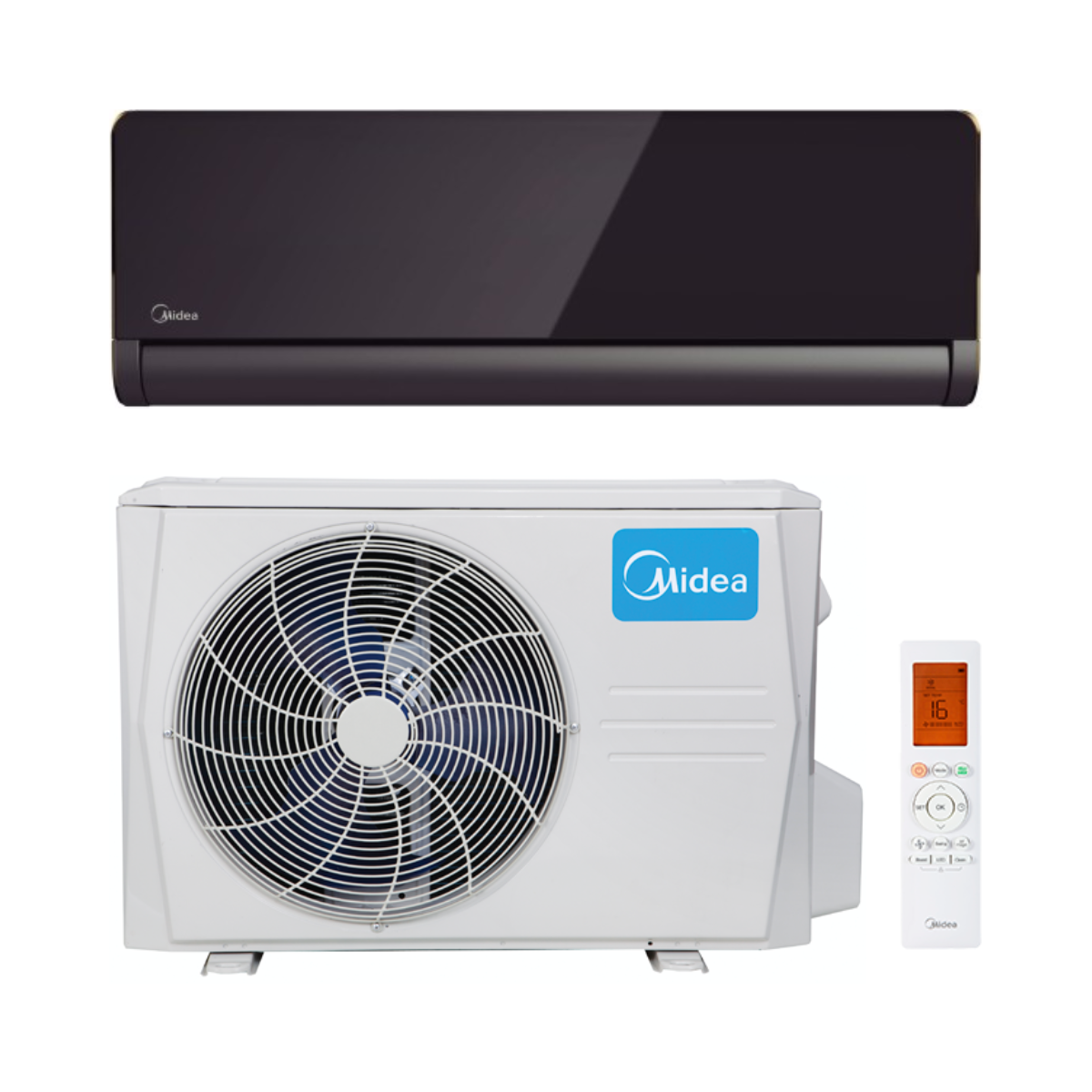 Midea Climatiseur Noir Pure Glass 3,5 kW 12000 BTU MIDEA - GroupSumi | GroupSumi