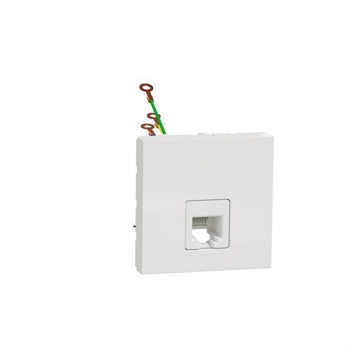 SCHNEIDER ELECTRIC 2-Module RJ12 Telephone Socket Polar White ...