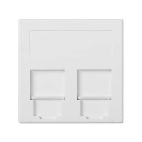 SIMON Flat Voice/Data Plate 1 Element for 2 RJ45 White - GroupSumi ...